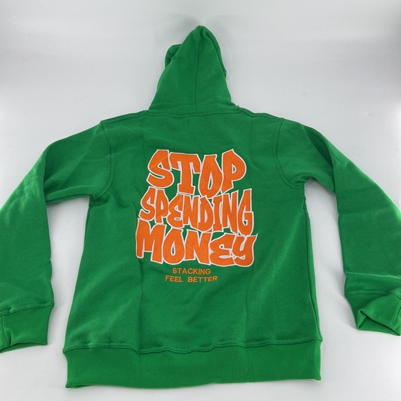 Slimey Habits | Shirts | Slimey Habits Mens Green Stop Spending Money ...